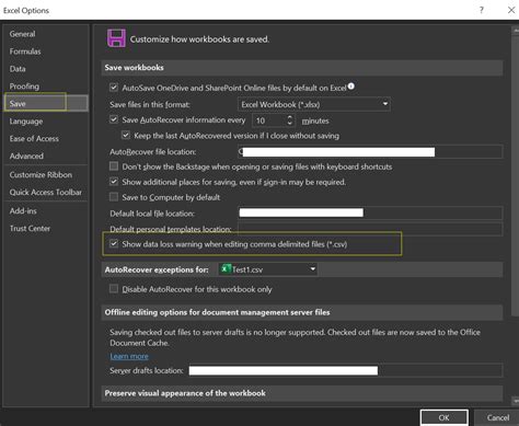 How To Get Back Possible Data Loss Warning Message In Excel 365