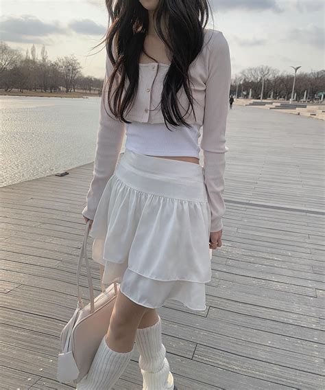리비 레이어드 배색 가디건 세트 color