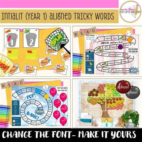 Initialit Aligned Tricky Word Tree And Phonics Games Year 1 Centres