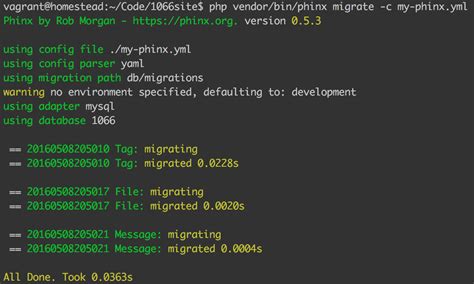 Phinx The Migration Library You Never Knew You Needed — Sitepoint