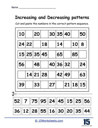 Sequence Shuffle Worksheet 15 Mathematics Worksheets