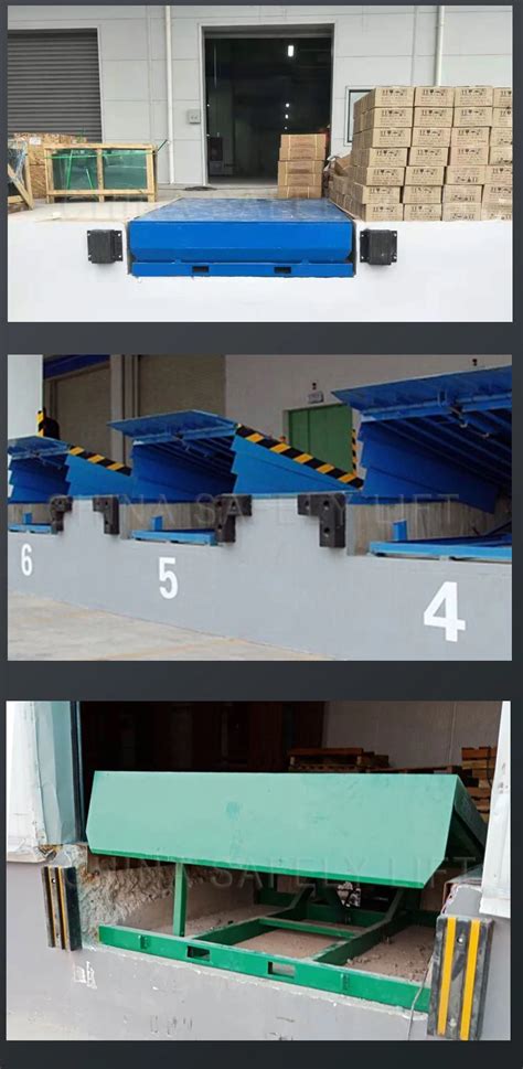 1 10 Ton Fixed Hydraulic Dock Ramp Electric Dock Leveler For Container Warehouse Loading