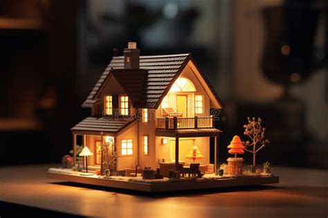 3D Tilt Shift Blurred Background Realistic Home Interior Generative AI