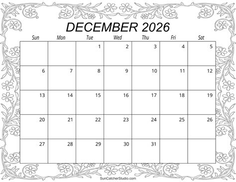 December 2026 Blank Calendar Printable Free Academic Calendar 2026 2027