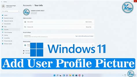 How To Add User Profile Picture In Windows 11 Youtube