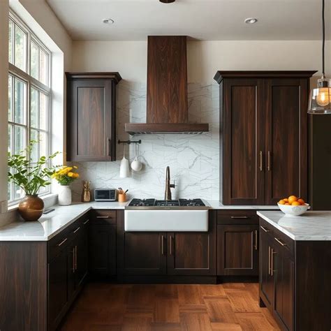 15 Dark Wood Kitchen Cabinets Thatll Make You Rethink Light Colors