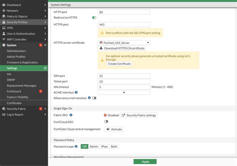 Technical Tip Disable Concurrent Admin Login To F Fortinet Community
