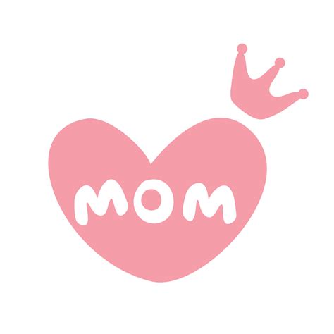 Vector I Love Mom Pink Symbol 7516535 Vector Art At Vecteezy