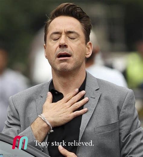 Robert Downey Jr Relieved Tony Stark Relieved