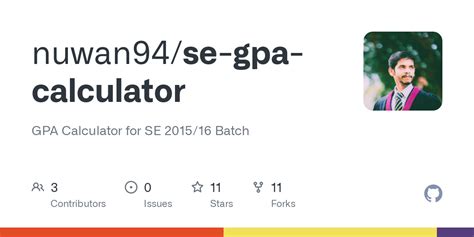GitHub Nuwan94 Se Gpa Calculator GPA Calculator For SE 2015 16 Batch