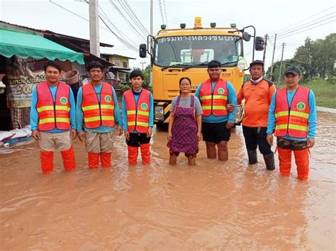กรมทางหลวงชนบท ร่วมบูรณาการกับหน่วยงานในพื้นที่ ระดมกำลังช่วยเหลือประชาชนที่ได้รับผลกระทบจากอุทก