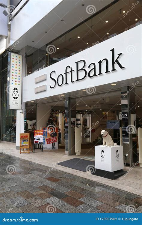 Softbank Japan Editorial Photography Image Of Japanese 123907962