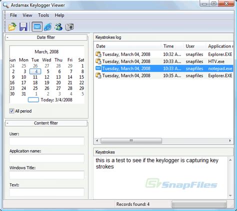 Ardamax Keylogger Screenshot And Download At SnapFiles Com