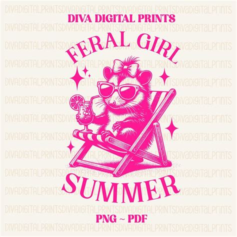 Feral Girl Summer Png Vintage Feral Girl Summer Png Trendy Vintage