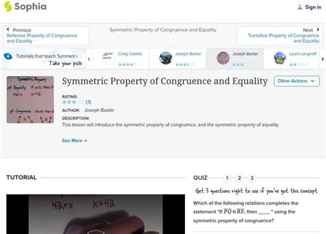 Sophia Symmetric Property Of Congruence And Equality 5 Instructional