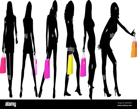 Shopping Girls Vector Illustration Stock Vector Image And Art Alamy