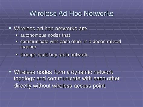 Ppt Using Mobile Agents For Intrusion Detection In Wireless Ad Hoc Networks Powerpoint