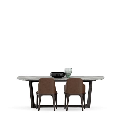 Isometric Table Set Front D Render PNG