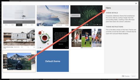 create an image carousel with a large hero image metaslider