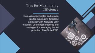 NetSuite ERP Modules Guide List Benefits And Tips PPTX