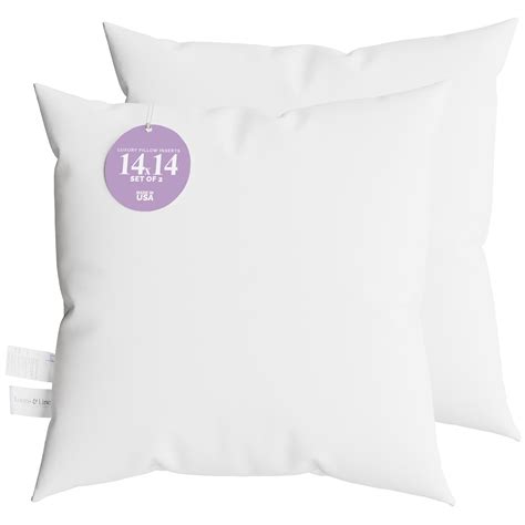 Pillow Forms 14x14 Inch Set Of 2 Throw Pillow Inserts With