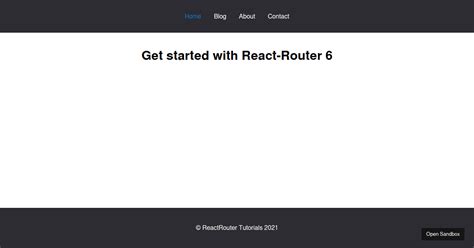 React Router6 Codesandbox