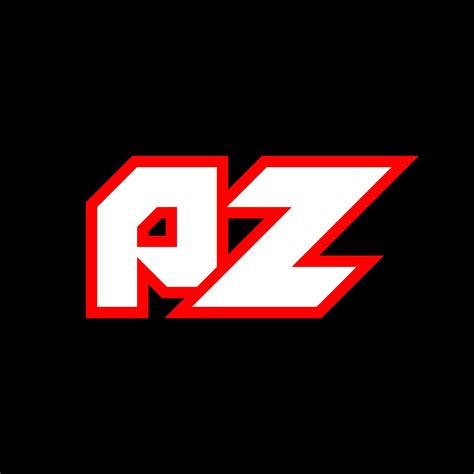 Pz Logo Design Initial Pz Letter Design With Sci Fi Style Pz Logo For Game Esport Technology