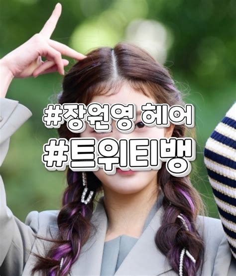 장원영 헤어스타일 애교 잔머리 트위티뱅 장원영 트위티뱅 네이버 블로그