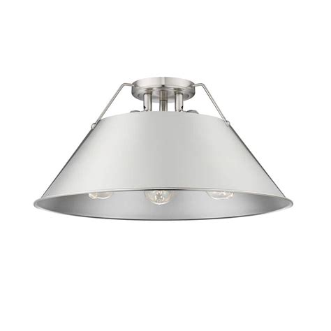 Golden Lighting Orwell 1875 In 3 Light Pewter Flush Mount 3306 3fm Pw