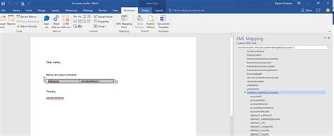 CRM 2016 Document Generation Enable Developer Tab And Add Repeated Rows In Word File Rajeev