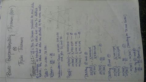 Thales Theorem Of Basic Proportionality Theorem