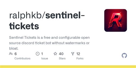 Github Ralphkbsentinel Tickets Sentinel Tickets Is A Free And Configurable Open Source