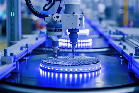 Robotic Manufacturing Of Semiconductors And Computer Chips From Silicon Wafers Modern