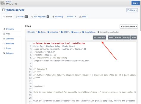 Working With The Web Based Page Editor Fedora Docs