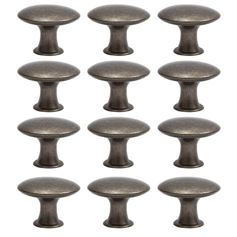 Facega 12pcs Antique Brass Cabinet Knobs Stylish Mushroom Design Perfect For Any Home Decor