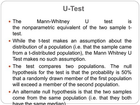 Hypothesis Testing Pptx T Test F Test U Test Anova Pptx Standardized Testing