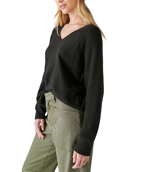 Lucky Brand Womens Cloud Soft V Neck Sweater Macys