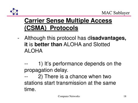 Ppt Computer Networks Data Link Layer The Medium Access Control Sublayer Powerpoint