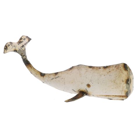 Moby Dick White Whale Of Recycled Metal — Museum Outlets