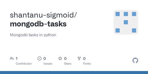 GitHub Shantanu Sigmoid Mongodb Tasks Mongodb Tasks In Python
