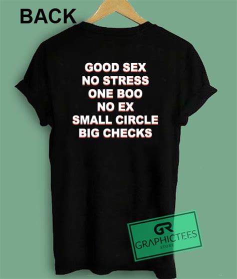 Good Sex No Stress One Boo No Ex Graphic Tee Shirts Graphicteestore