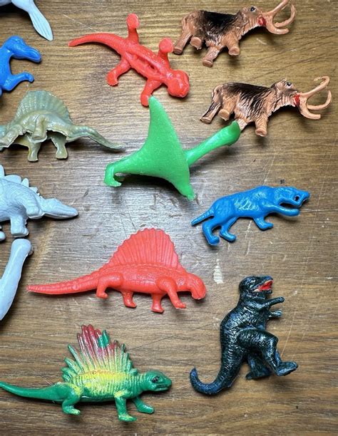 Vintage 1960s Marx Plastic Toy Dinosaur Lot Prehistoric Dino Small Mold