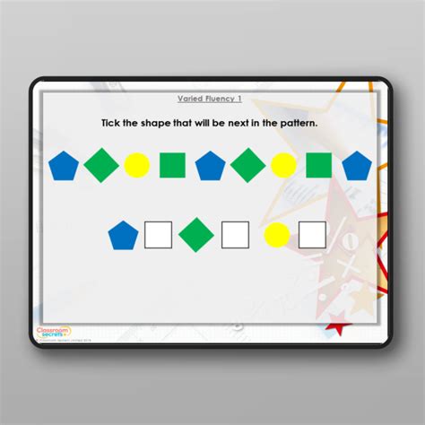 Year 2 Make Patterns With 2d Shapes Modelling Ppt Resource Classroom Secrets