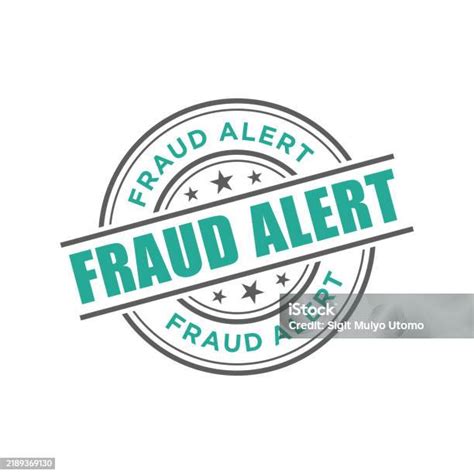 Fraud Alert Letter Rubber Stamp Vector Template Stock Illustration