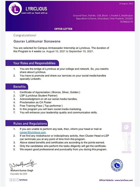 Gaurav Sonawane On Linkedin Campusambassador Internship Learning Training Courses