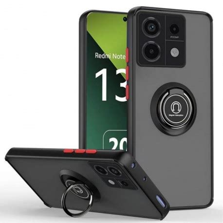 Coque Xiaomi Redmi Note 13 4G 5G IMK Noire magnétique avec anneau