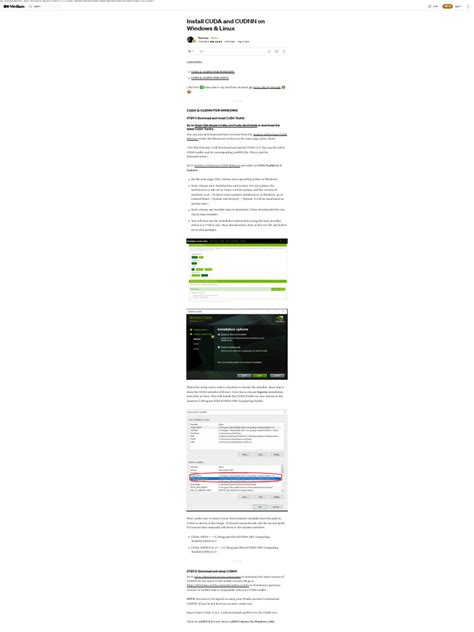 Install Cuda And Cudnn On Windows And Linux By Techzizou Geek Culture
