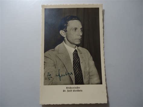 Dr Josef Goebbles Signed Photo Sjs Militaria