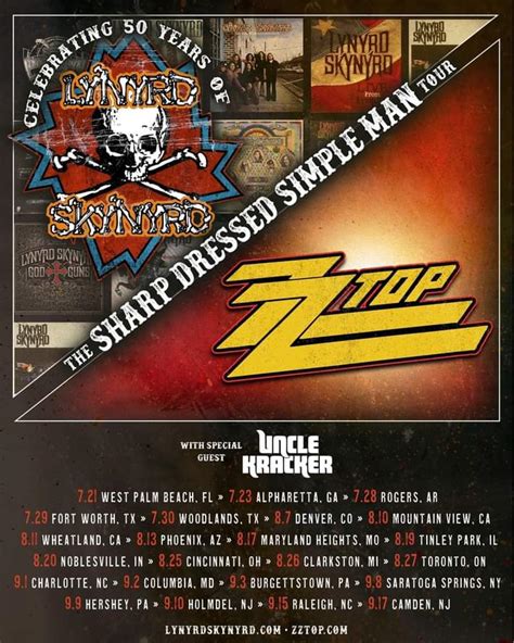 Lynyrd Skynyrd And Zz Top Announce The Sharp Dressed Simple Man Tour