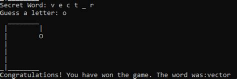 Hangman Game In C